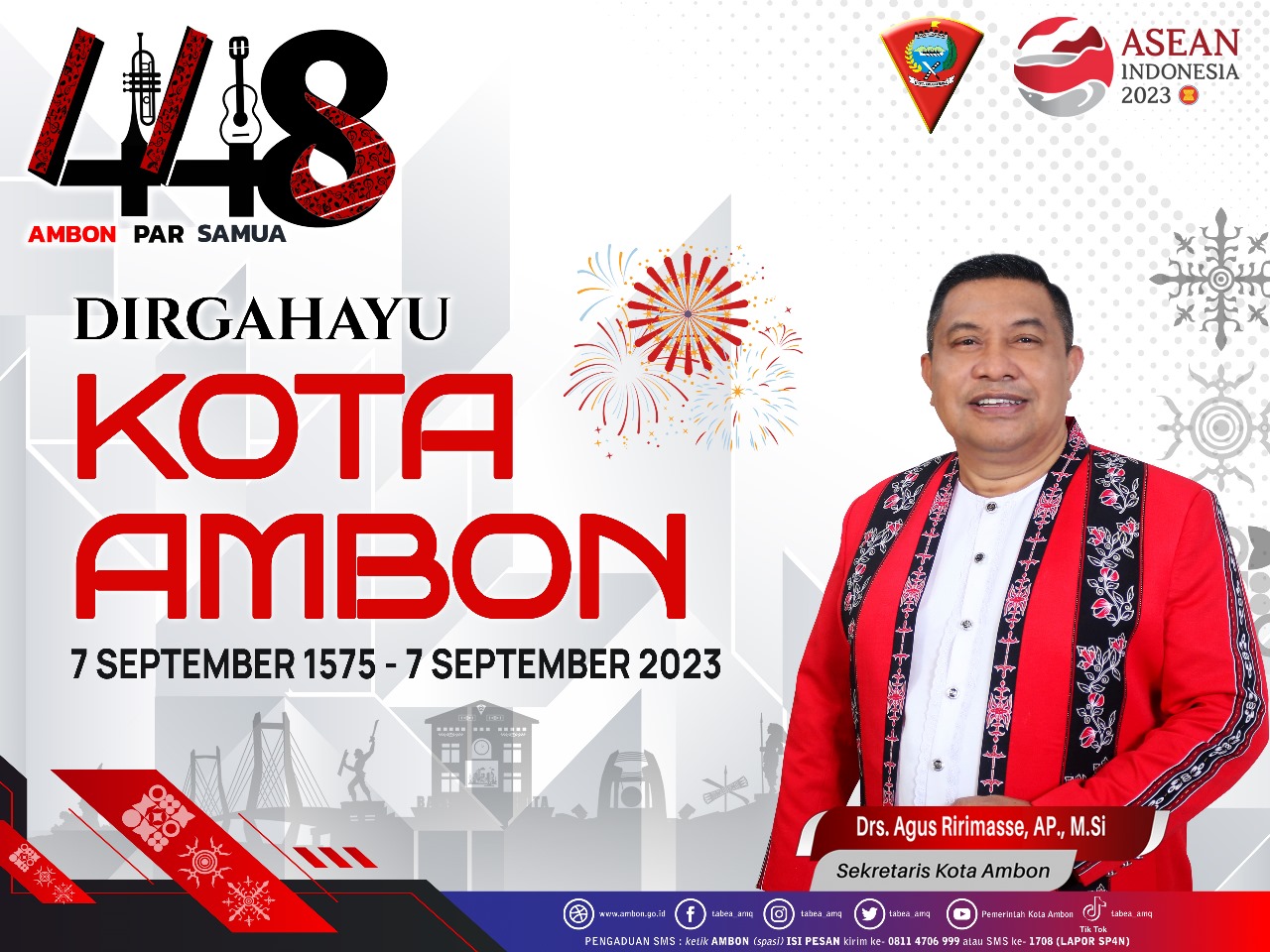 Sekkot Ambon Mengucapkan Selamat HUT Kota Ambon Ke 448 – MALUKUEXPRESS.COM