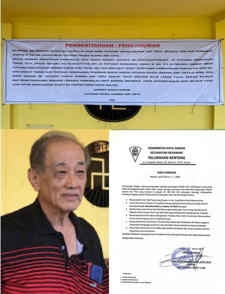 Ketua Walubi Maluku Larang Umat Buddha Non Walubi Ibadah Di Vihara ...